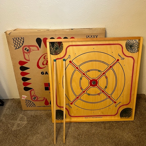 Carrom | Games | Vintage 97s Large Carrom Game Board Original Box No ...